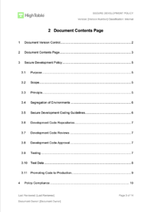 ISO 27001 Secure Development Policy Template | Word | Stuart Barker ...