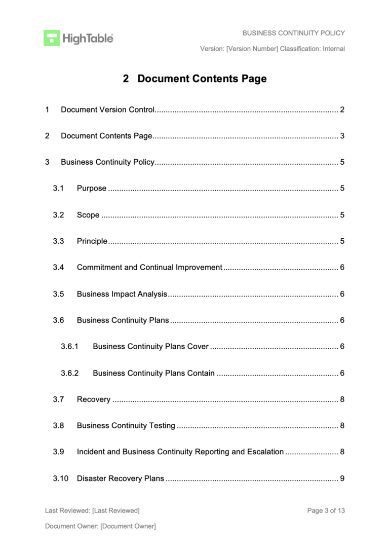ISO 27001 Business Continuity Policy: A Complete Guide + Template