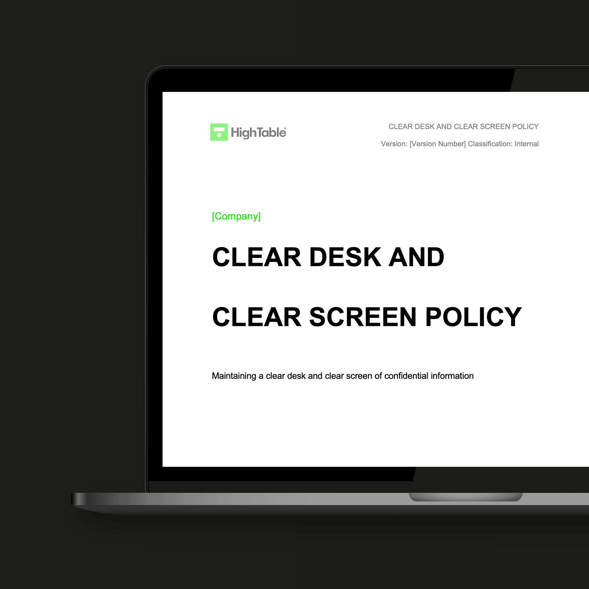 ISO27001 Clear Desk Policy Template