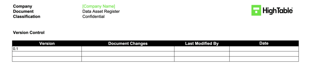 ISO 27001 Data Retention Policy Template | Word | High Table