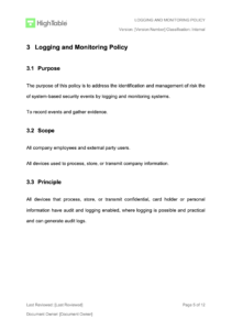 The Ultimate ISO 27001 Logging and Monitoring Policy Template