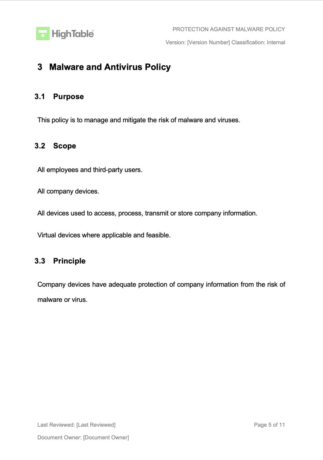 How to write an ISO 27001 Anti Malware Policy + Template