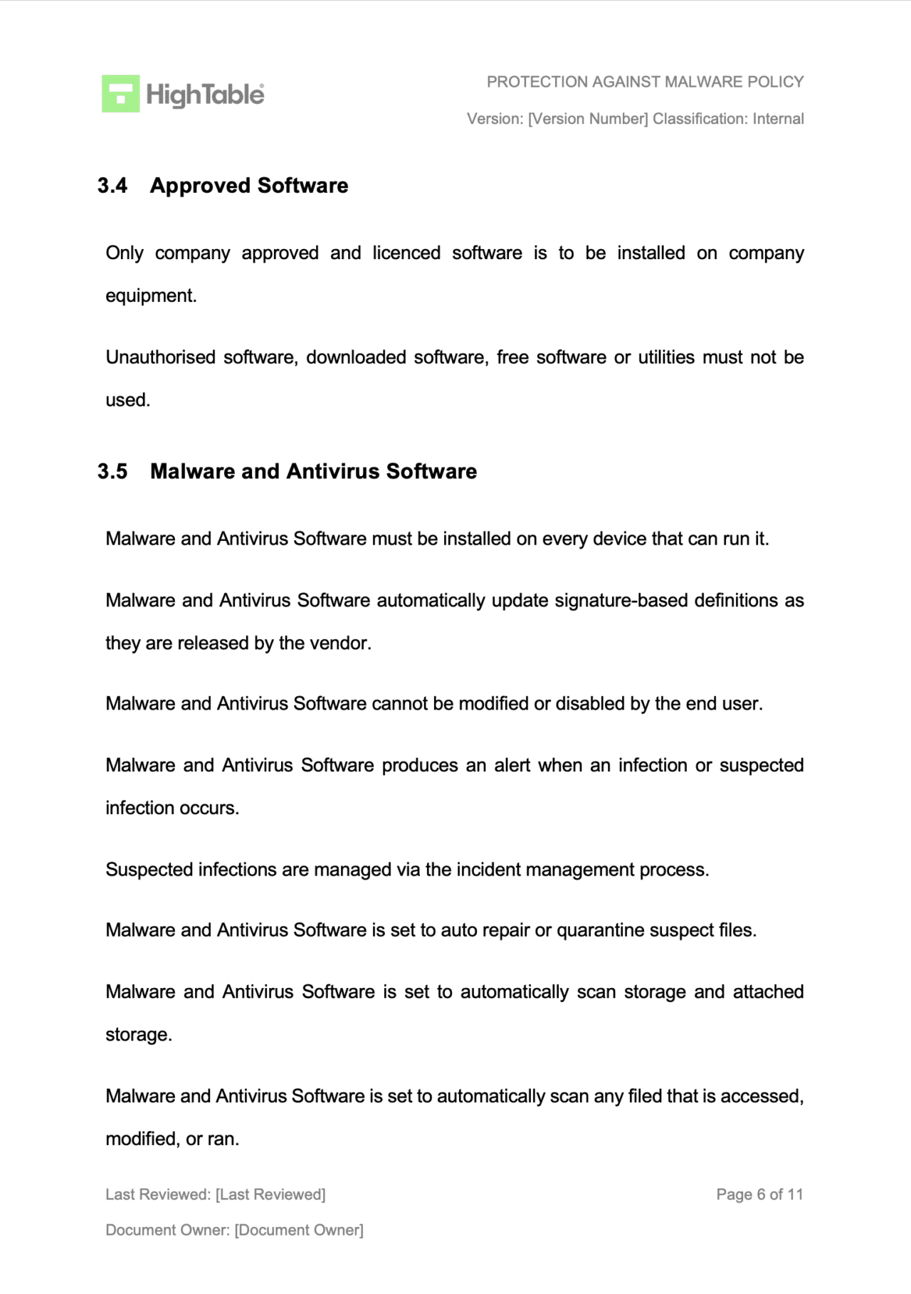 How to write an ISO 27001 Anti Malware Policy + Template