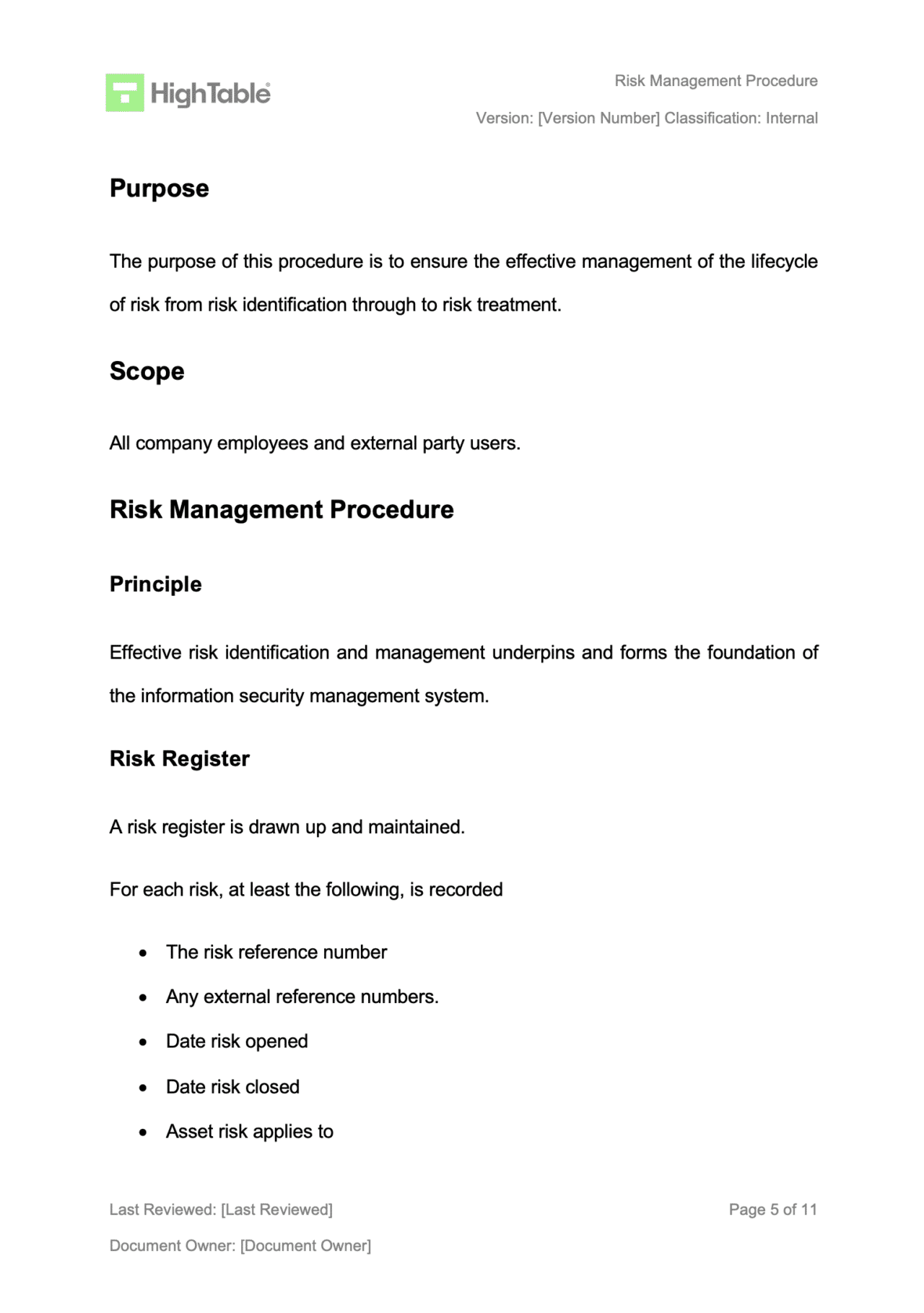 ISO 27001:2022 Risk Register Template | Excel & Examples
