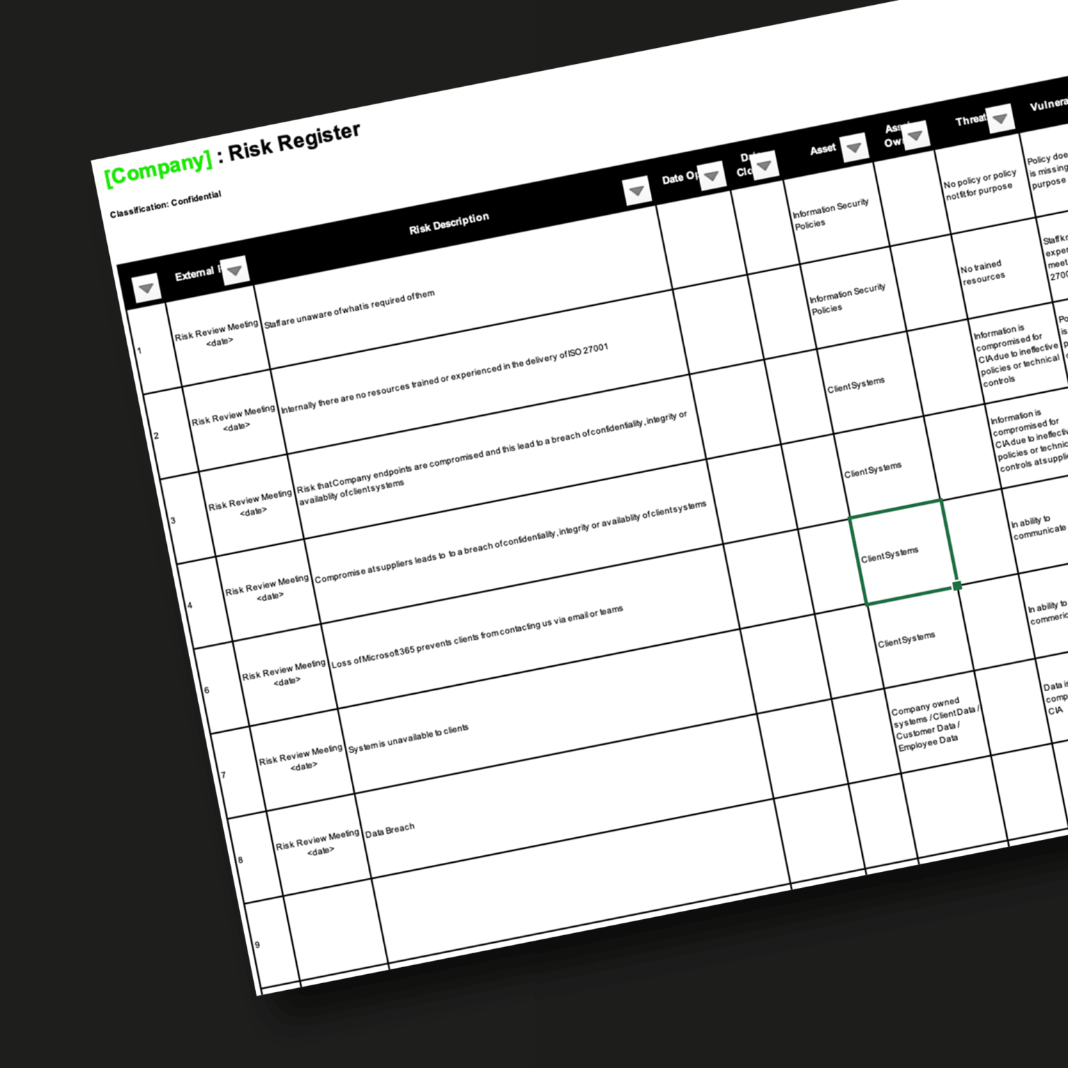 The Ultimate ISO 27001 Risk Register Template