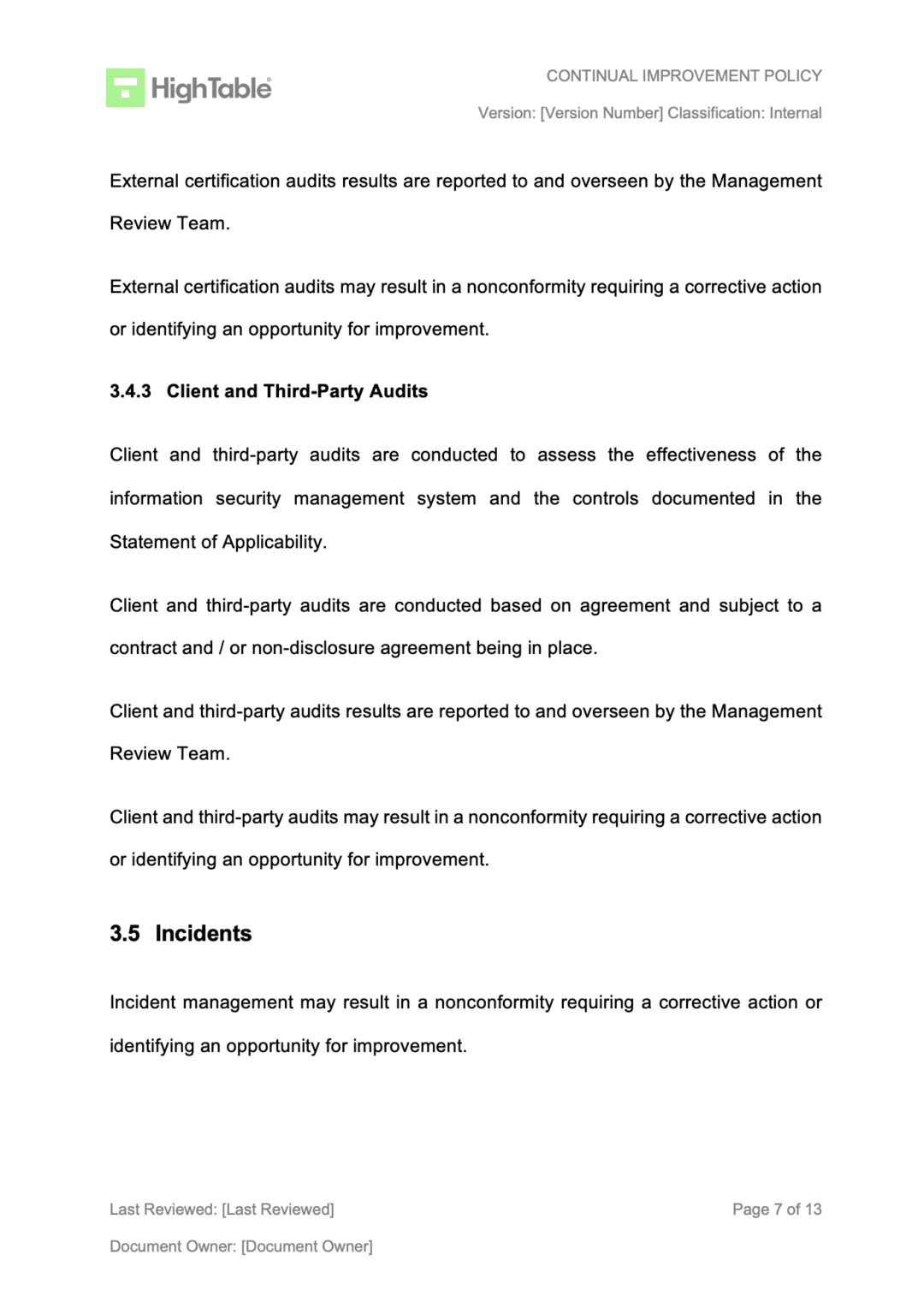 ISO 27001 Continual Improvement Explained [+ Templates]