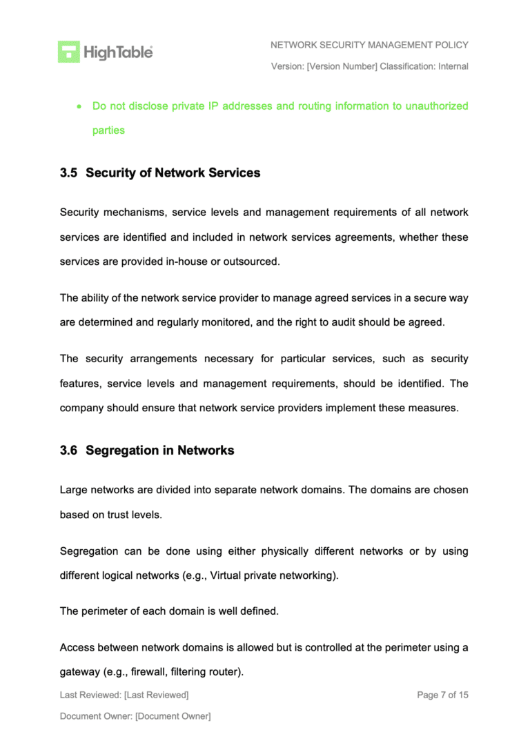 How to write an ISO 27001 Network Security Policy + Template