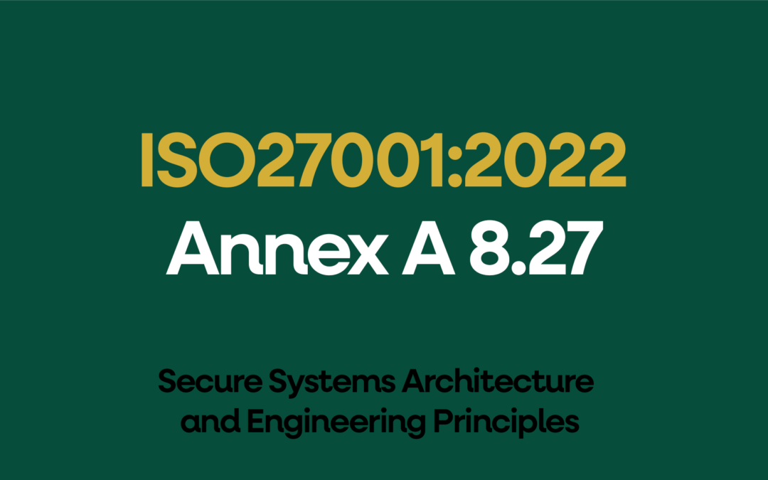 ISO 27001 Annex A 8.27 Secure Systems Architecture Explained