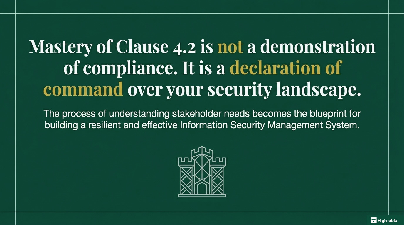 How to Implement ISO 27001 Clause 4.2 and Pass the Audit - High Table