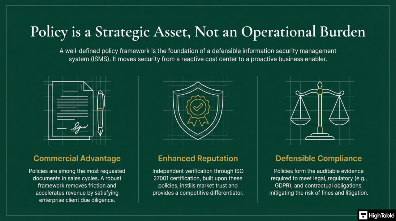 A Strategic Overview of ISO 27001 Policies - High Table
