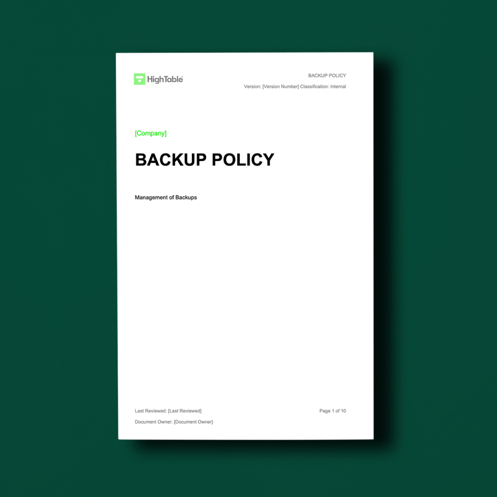 ISO 27001 Backup Policy: A Complete Guide + Template