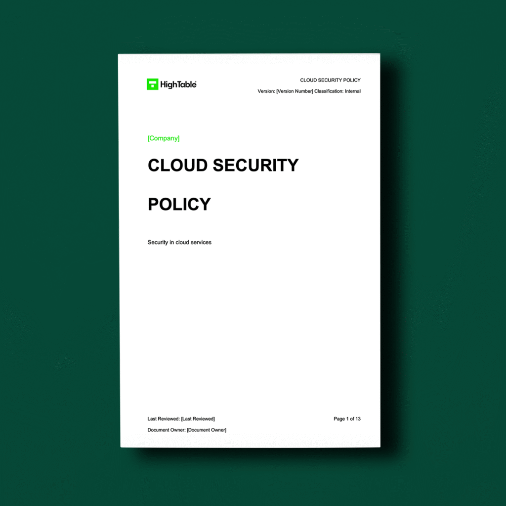 ISO 27001 Cloud Security Policy: A Complete Guide + Template