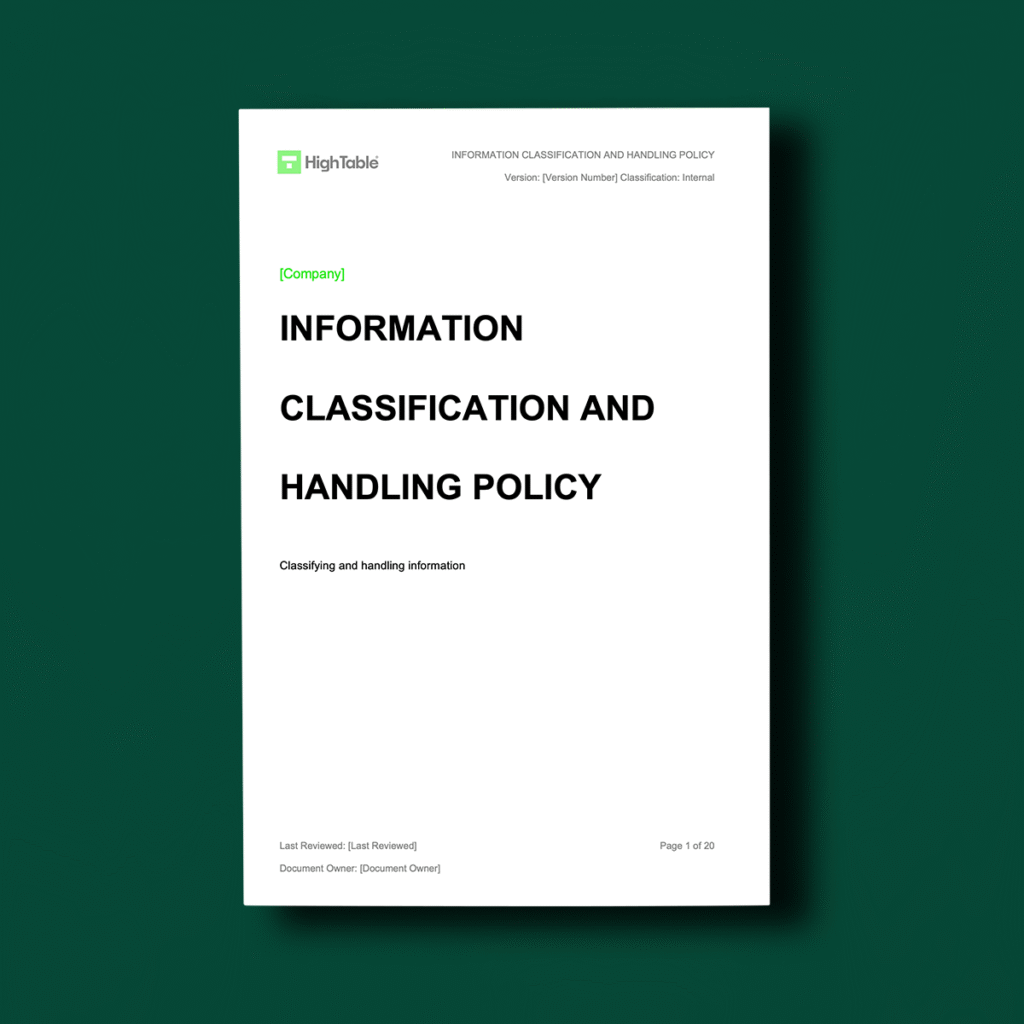 ISO 27001 Information Classification and Handling Policy: A Complete ...